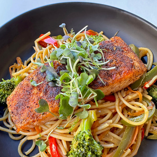 Salmon Lo Mein Stir Fry – Bee Fit Foods